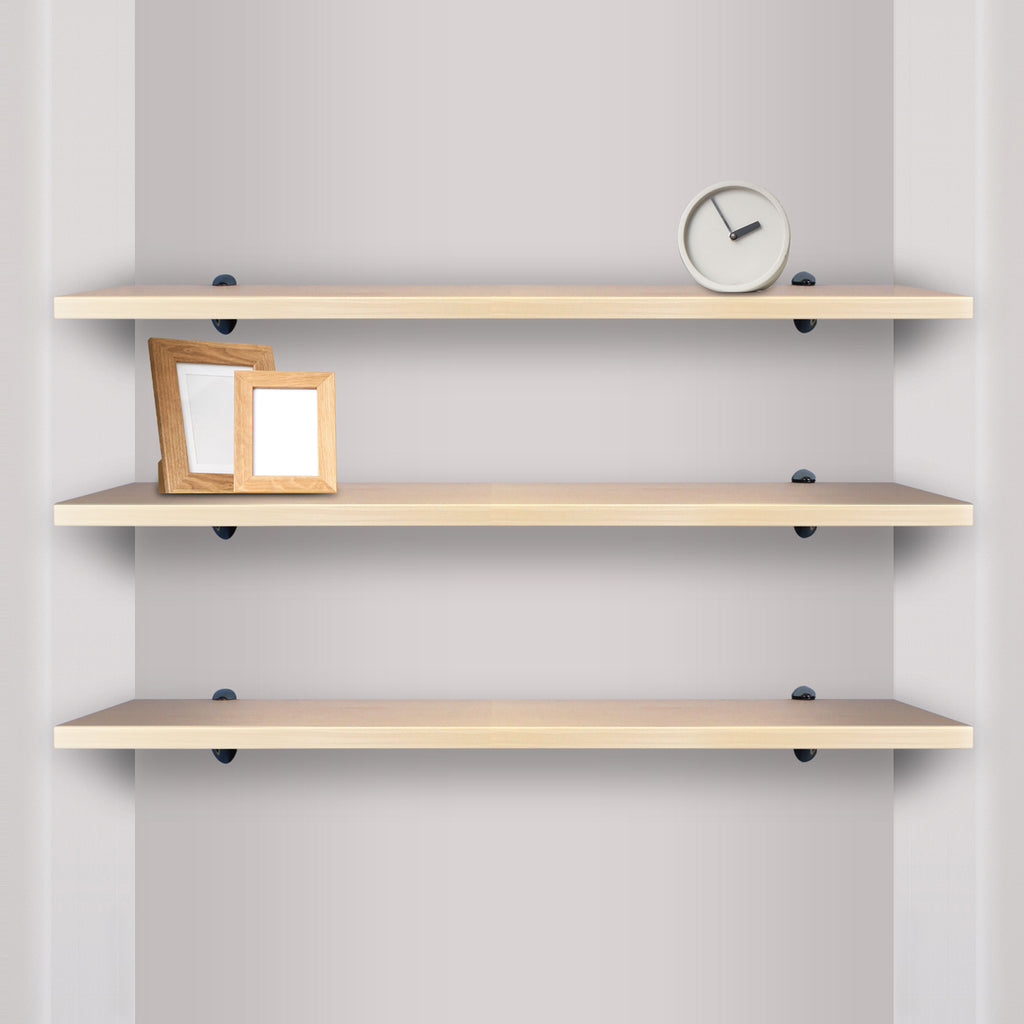 Melamine Shelf and Clips - Natural Wood Effect - Bundles | RBUK Hardware